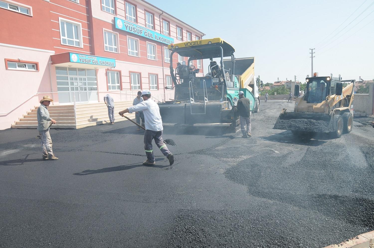 Karatay Belediyesi | Karatay Belediyesi'nden Eğitime Asfalt Desteği